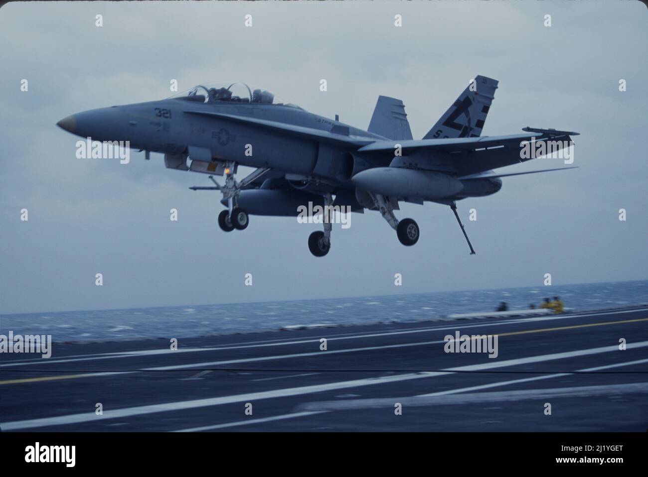 F/A-18 Superhornet takes off from the Aircraft Carrier USS Stennis in ...