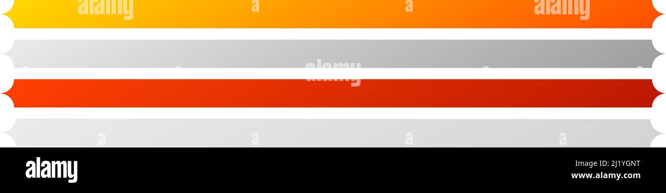Banner, button, bar shapes with blank, empty space design element ...