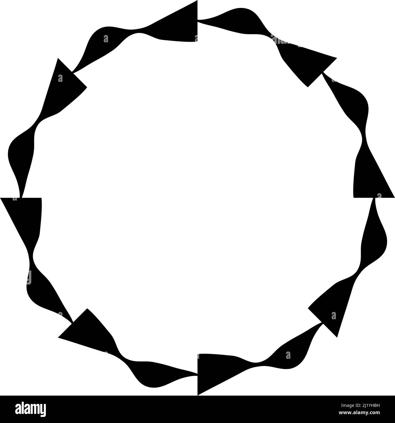 Abstract Cicular Geometric Circle Vector Design Element Stock Vector