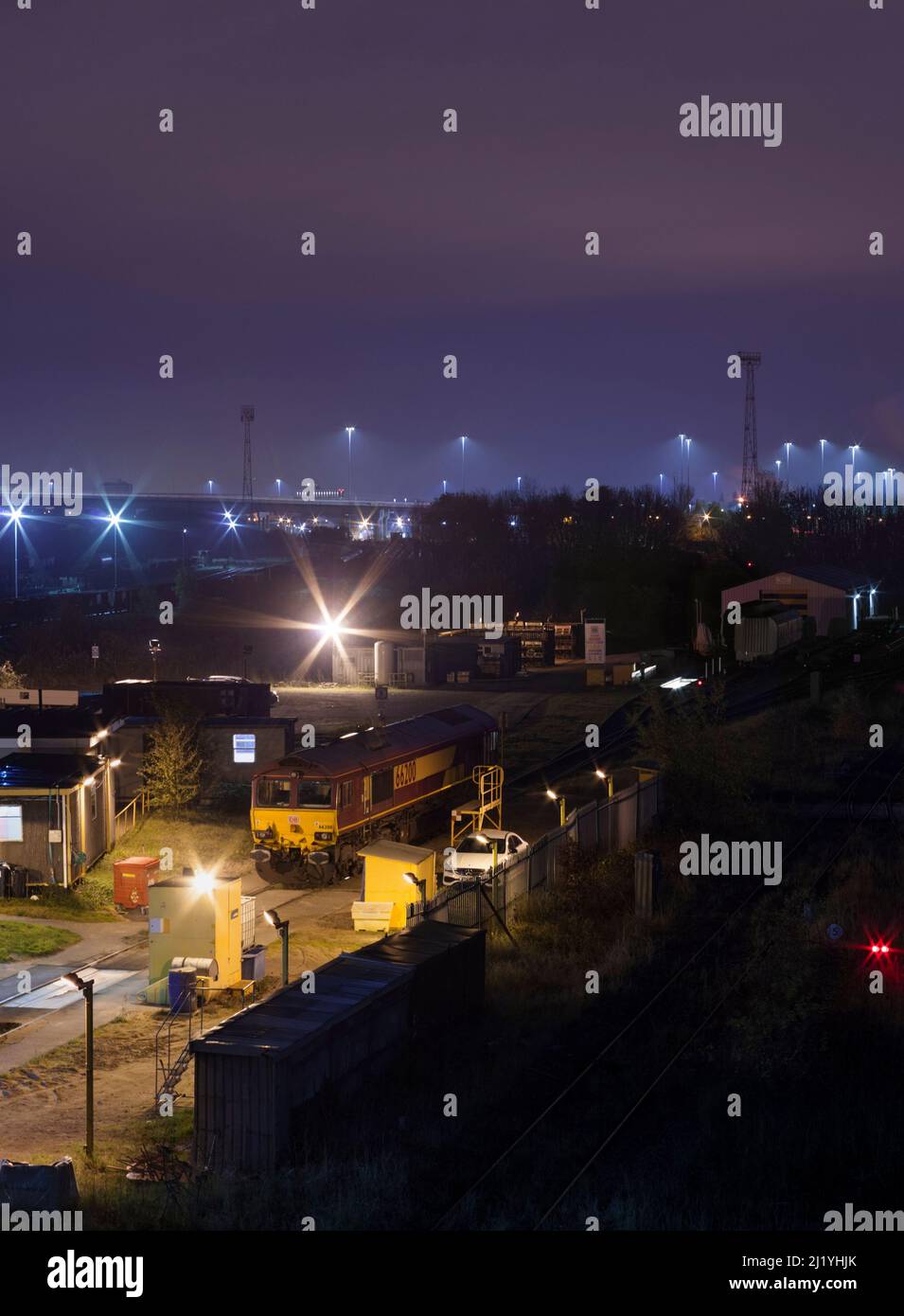 Tees yard, Thornaby, Teeside DB cargo Rail UK class 66 locomotive 66200 ...