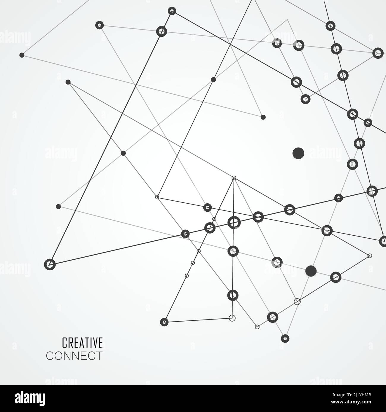 Vector connecting dots and lines, network geometric design with abstract background Stock Vector ...