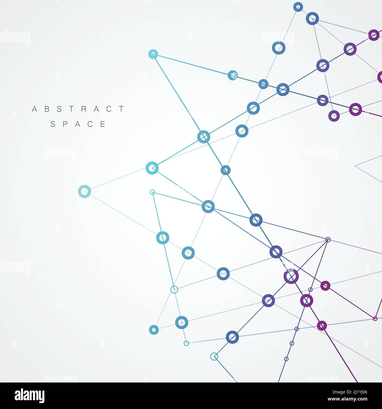 Molecules concept design with connecting dots and lines, neurons and ...