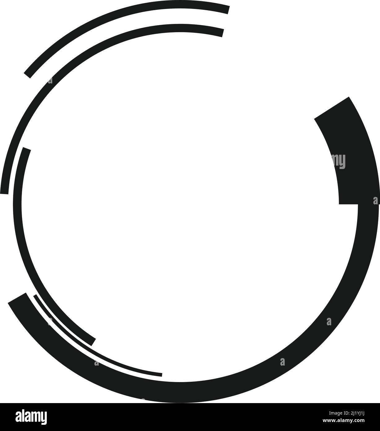 Rotating geometric sci-fi GUI UI hud circle, circular icon, element ...