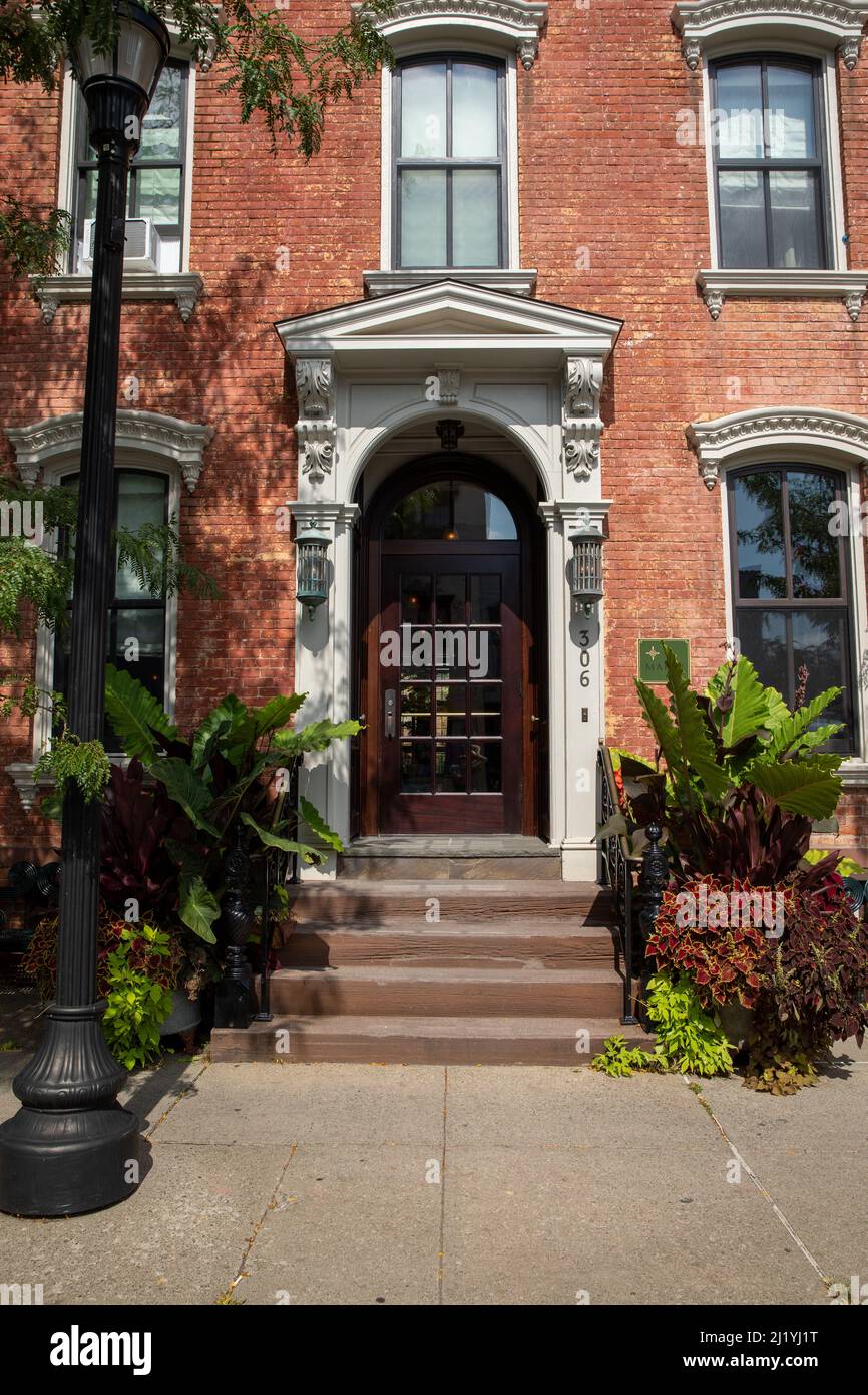 A Federalist Style House in downtown Hudson Stock Photo - Alamy