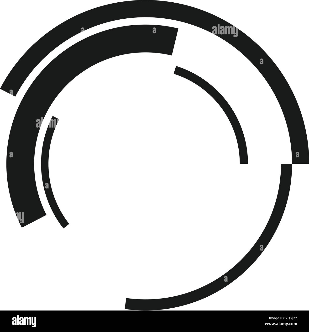 Rotating geometric sci-fi GUI UI hud circle, circular icon, element ...