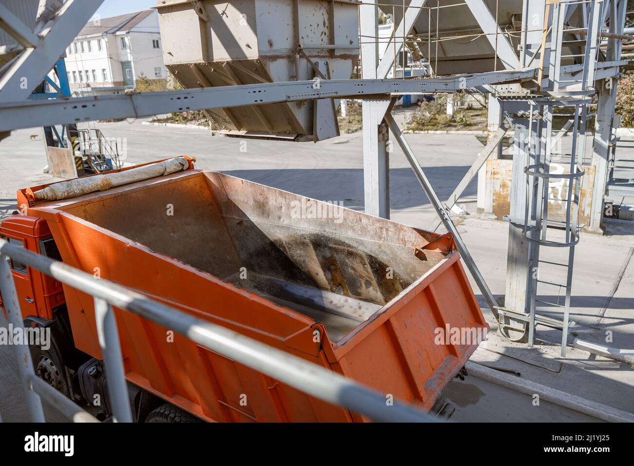 View of production process at construction plant Stock Photo - Alamy