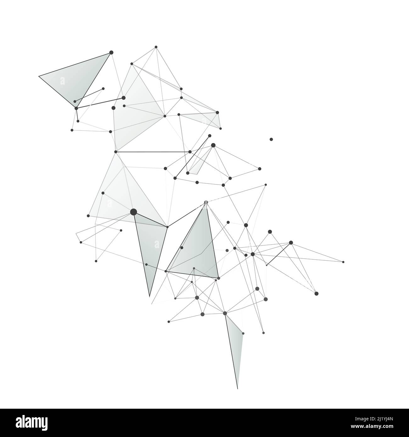 Abstract Polygonal Space background with connecting dots and lines ...
