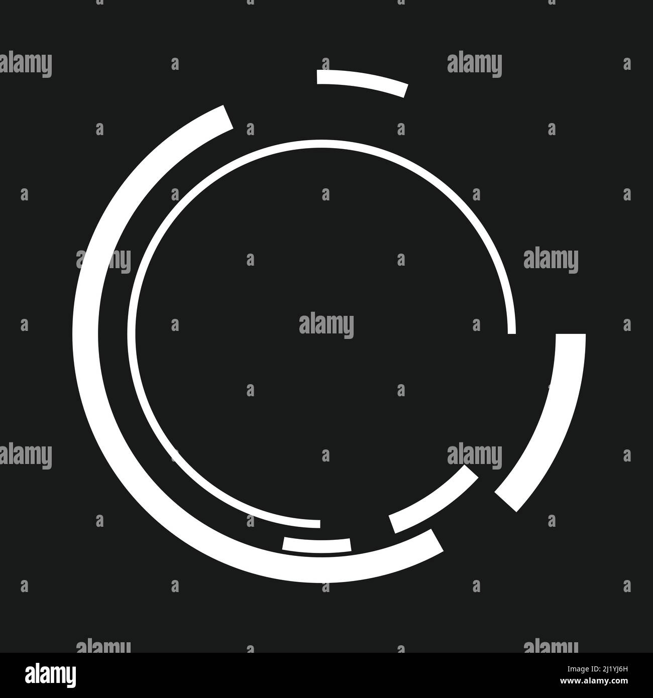 Rotating geometric sci-fi GUI UI hud circle, circular icon, element ...