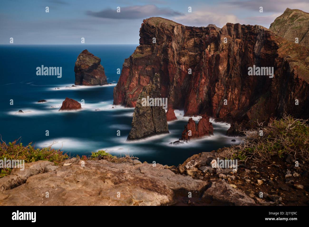 A beautiful view of archipelago on Atlantic ocean in Madeira island ...