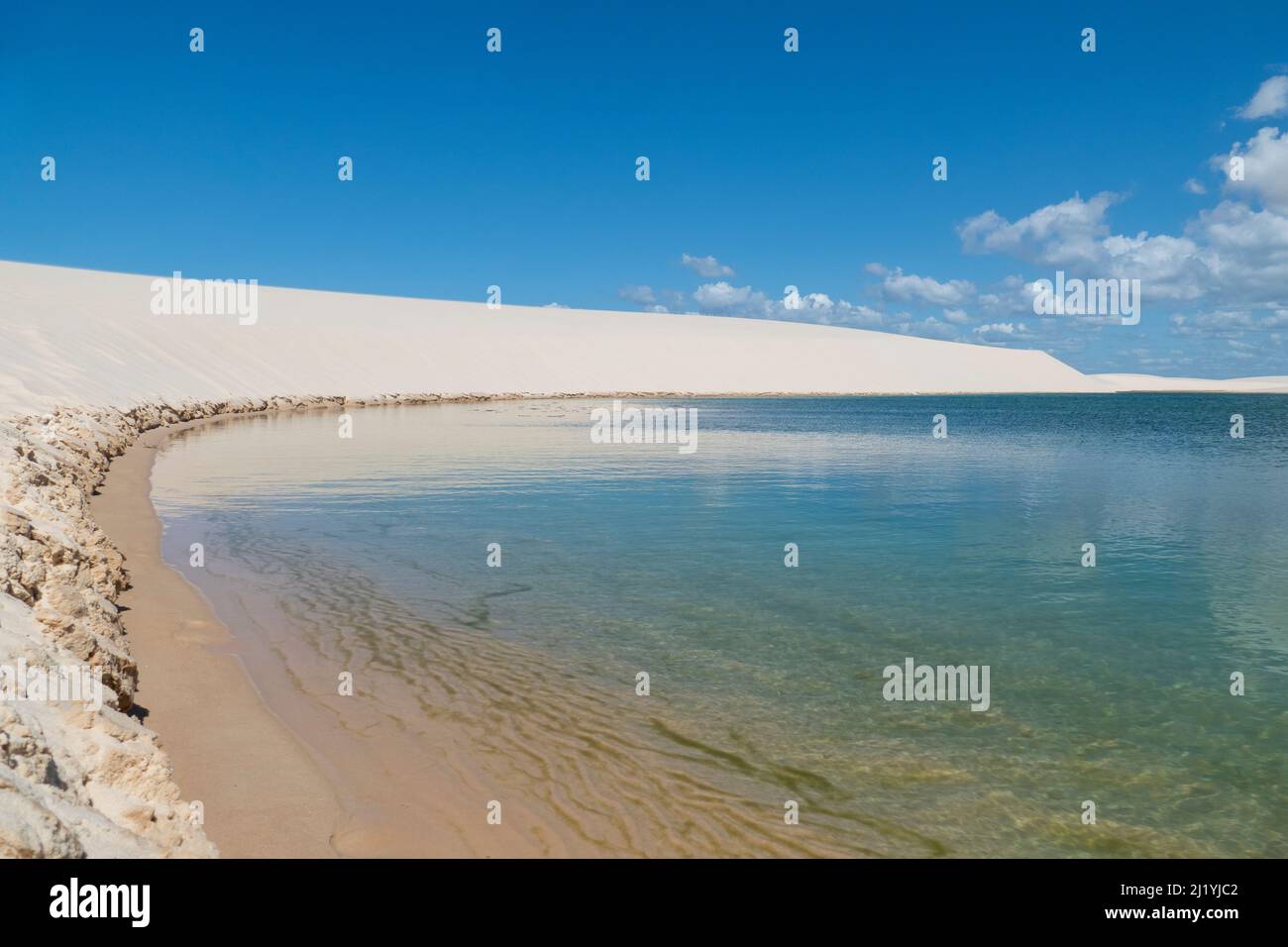 Sand Dunes and Lagoons in Lencois Maranhenses, Brazil Stock Photo - Alamy