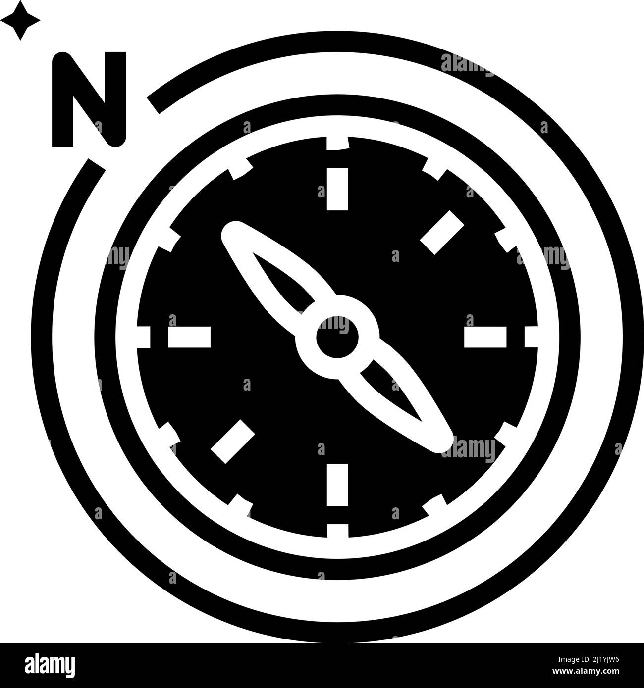 compass tool glyph icon vector illustration Stock Vector Image & Art ...