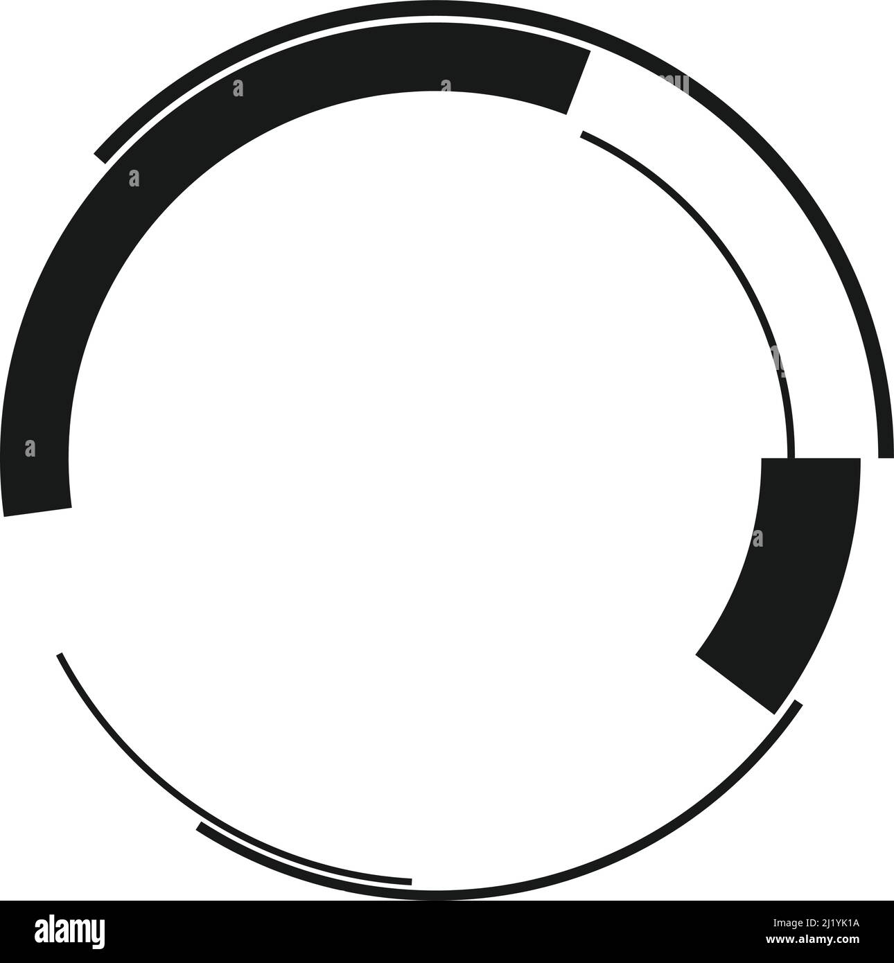 Rotating geometric sci-fi GUI UI hud circle, circular icon, element ...