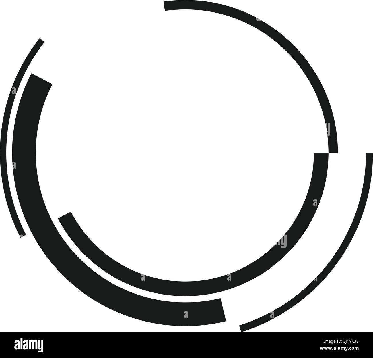 Rotating geometric sci-fi GUI UI hud circle, circular icon, element ...