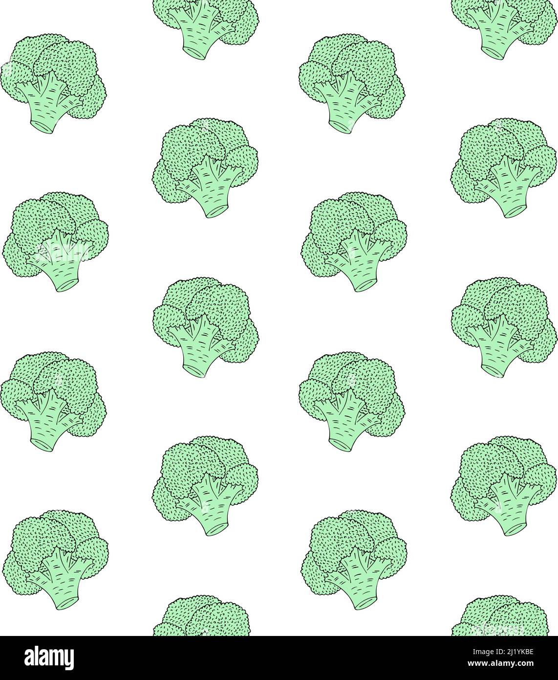 Broccoli pattern cartoon style hi-res stock photography and images - Alamy