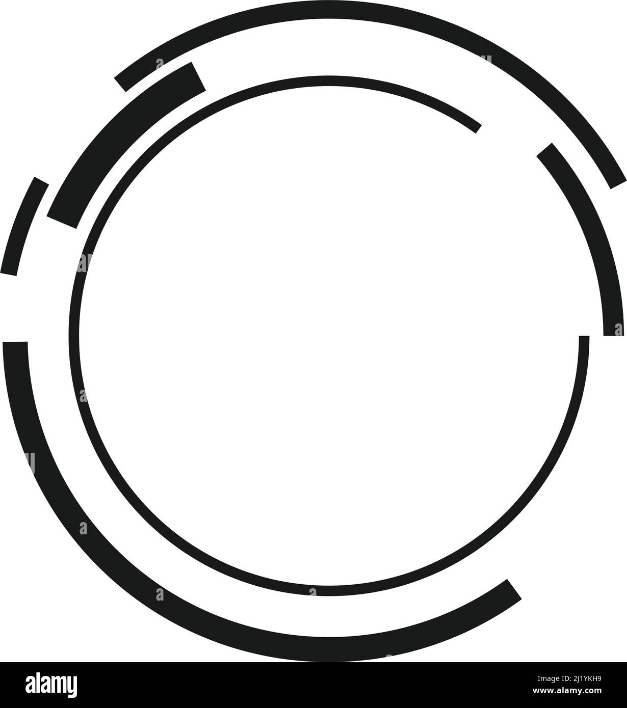 Rotating geometric sci-fi GUI UI hud circle, circular icon, element ...