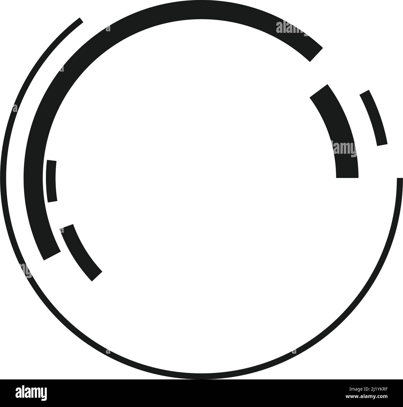 Rotating geometric sci-fi GUI UI hud circle, circular icon, element ...