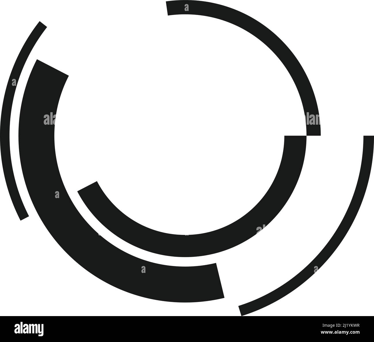 Rotating geometric sci-fi GUI UI hud circle, circular icon, element ...