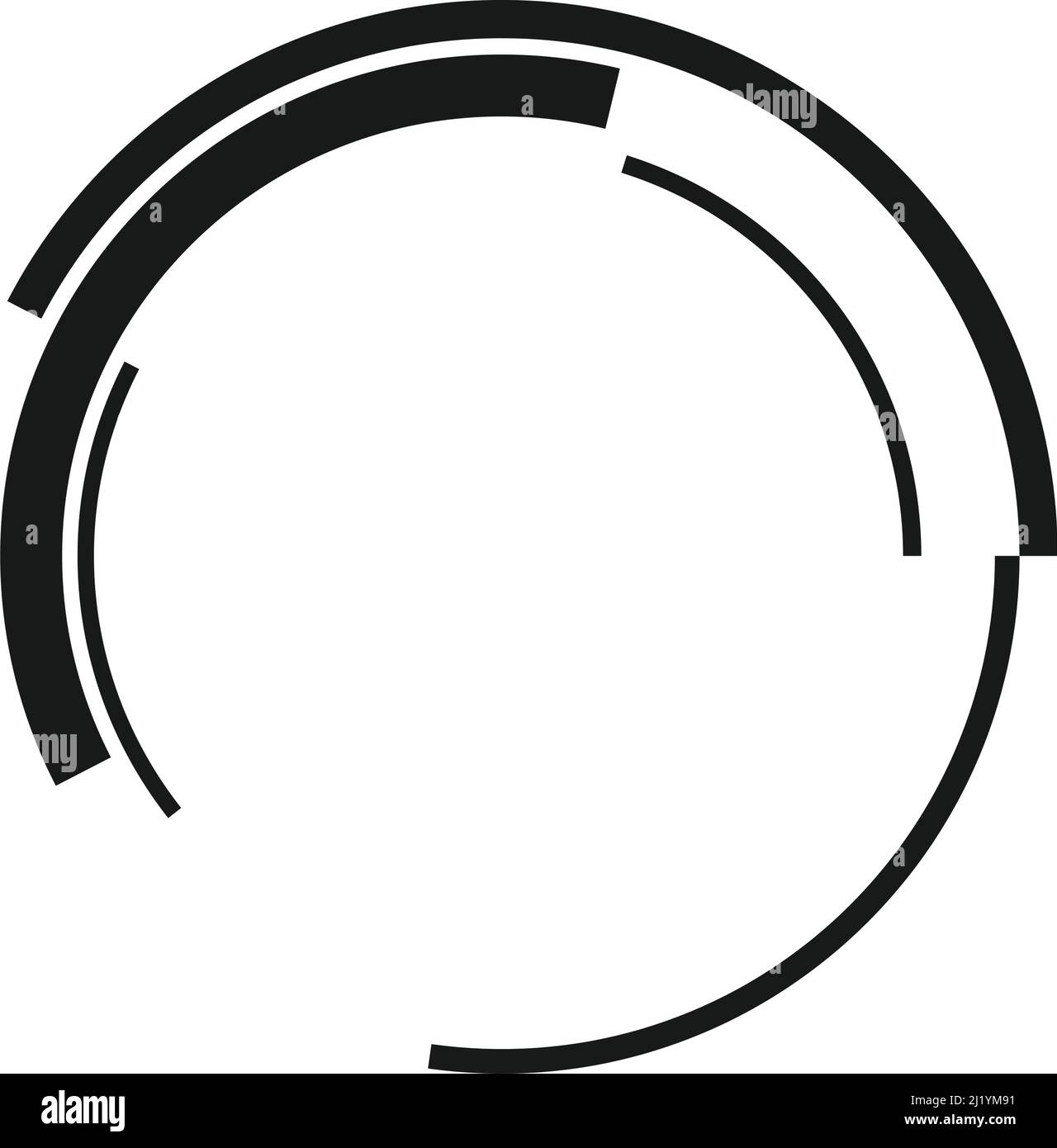 Rotating geometric sci-fi GUI UI hud circle, circular icon, element ...