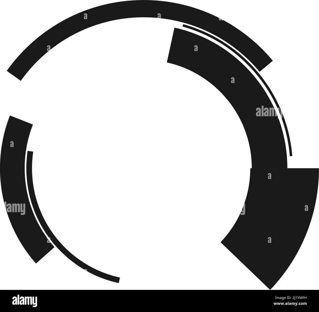 Rotating geometric sci-fi GUI UI hud circle, circular icon, element ...
