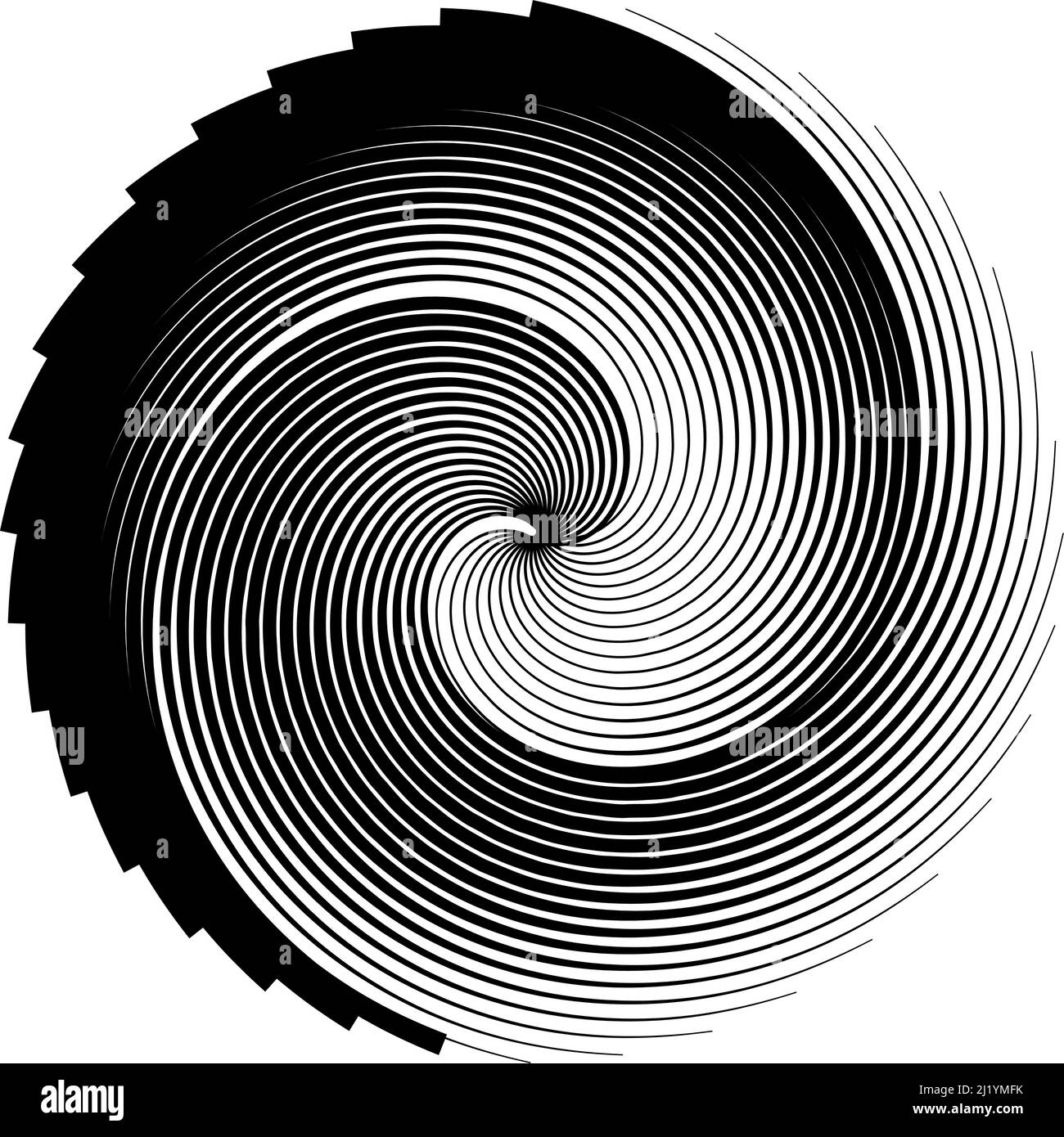 Spiral, swirl, twirl and whirl element. Helix, volute ripple, vortex ...