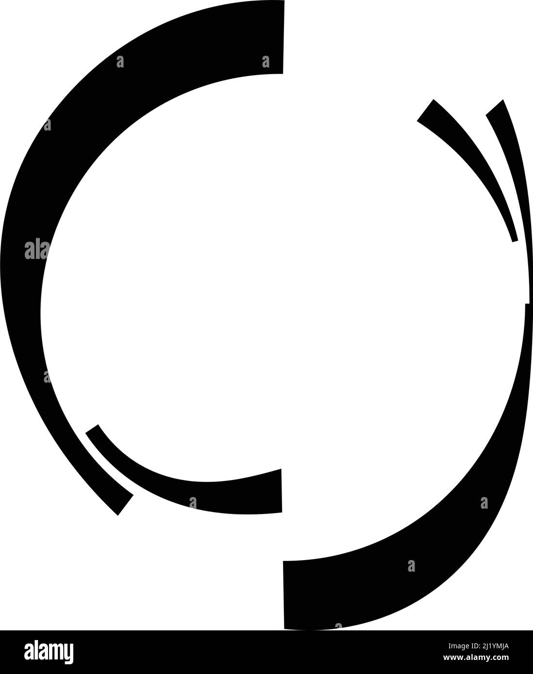 Rotating geometric sci-fi GUI UI hud circle, circular icon, element ...