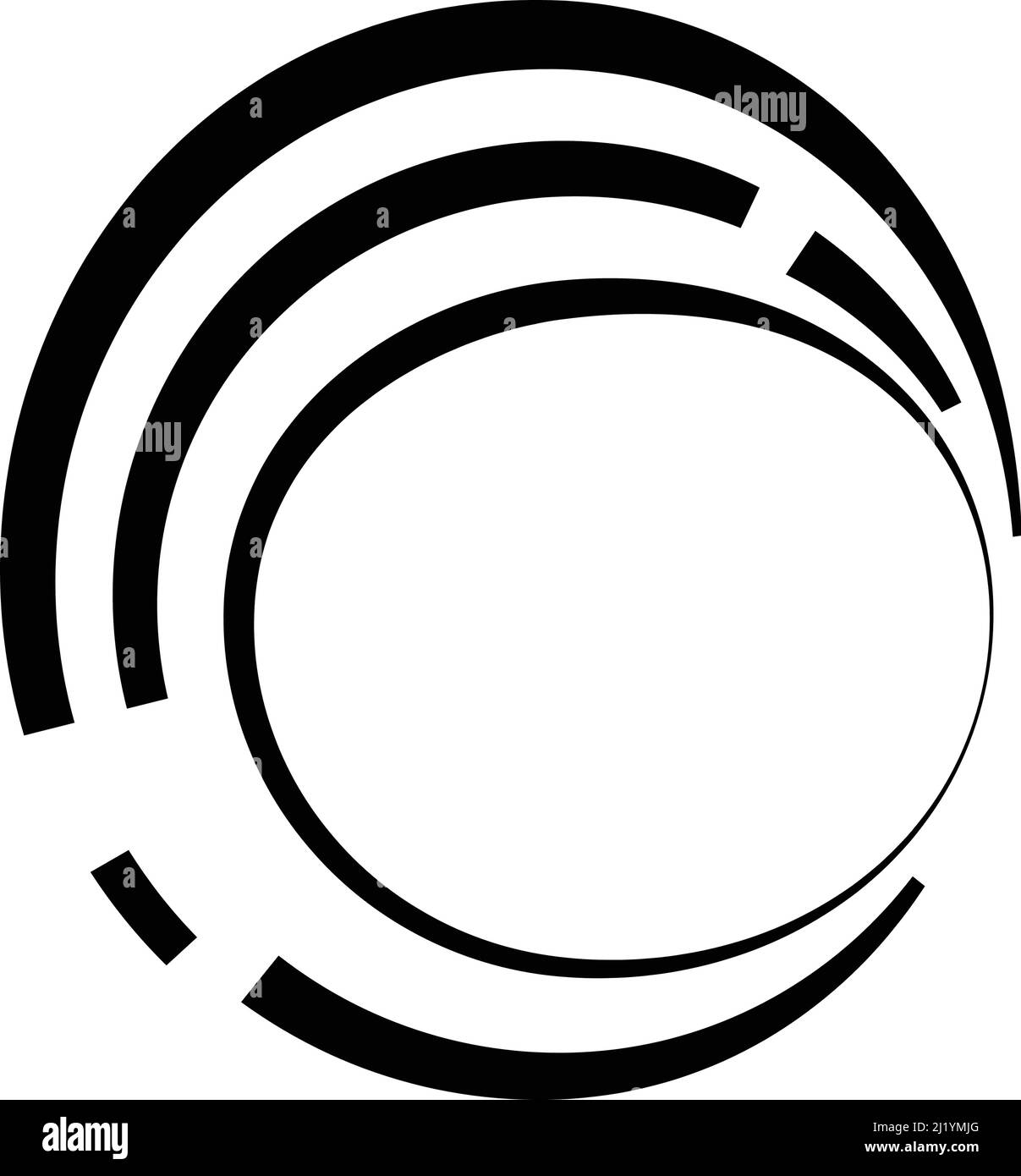 Rotating geometric sci-fi GUI UI hud circle, circular icon, element ...