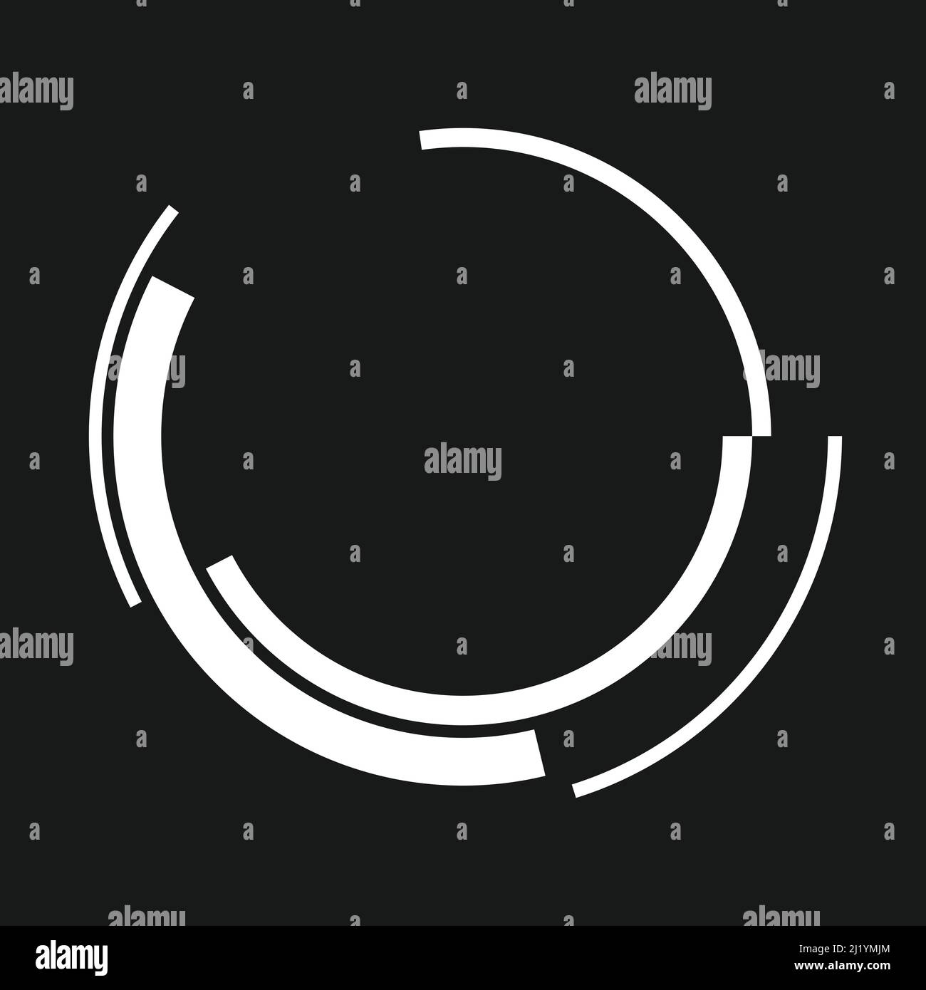 Rotating Geometric Sci Fi Gui Ui Hud Circle Circular Icon Element Stock Vector Image And Art Alamy