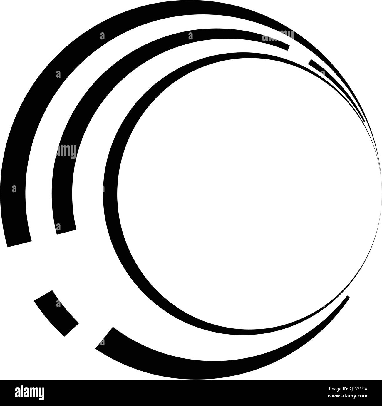 Rotating geometric sci-fi GUI UI hud circle, circular icon, element ...