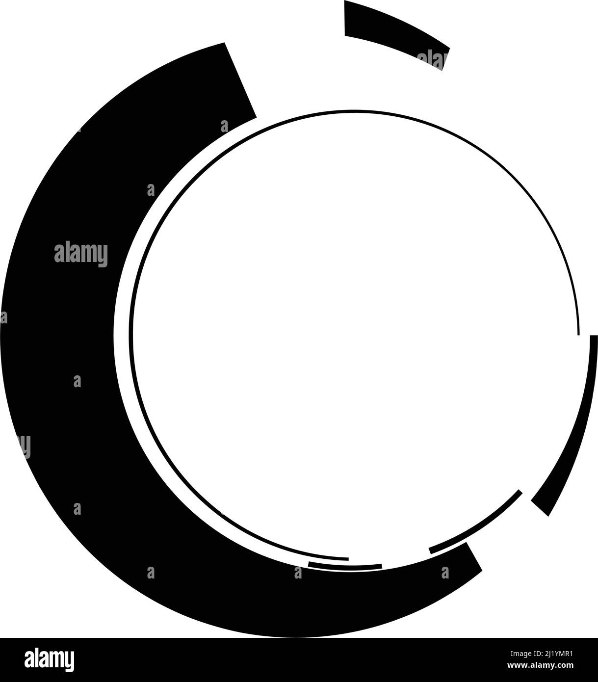 Rotating geometric sci-fi GUI UI hud circle, circular icon, element ...