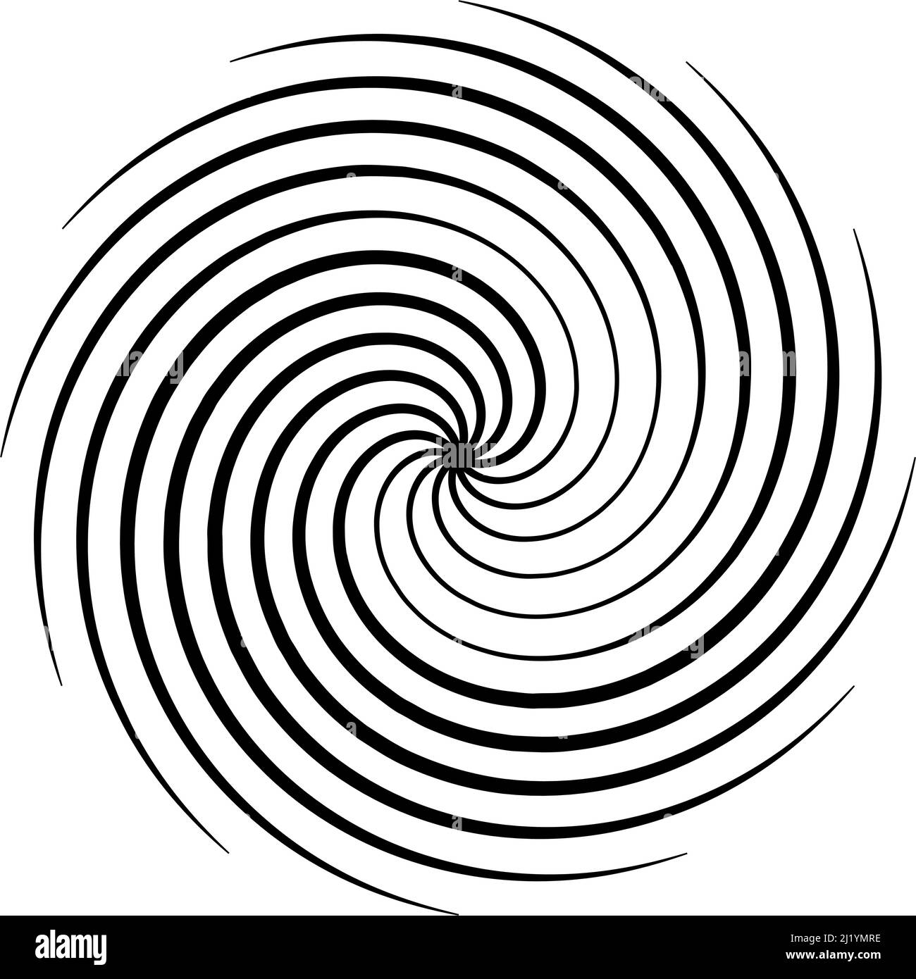 Spiral, swirl, twirl and whirl element. Helix, volute ripple, vortex ...