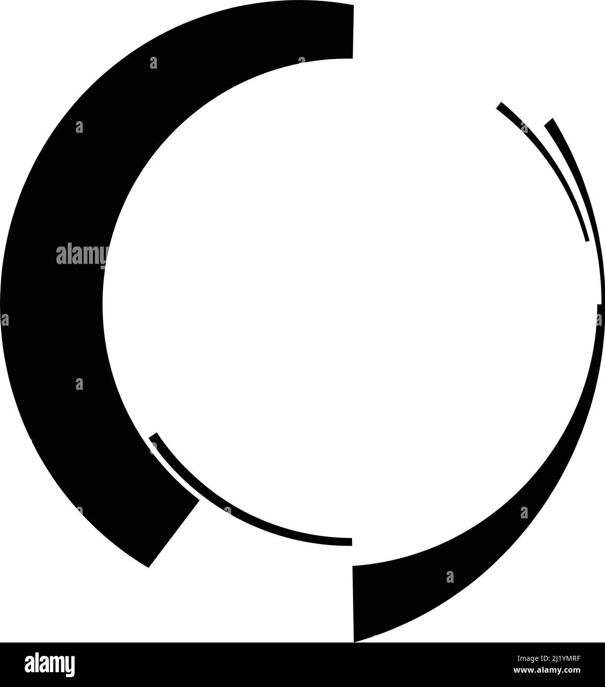 Rotating geometric sci-fi GUI UI hud circle, circular icon, element ...