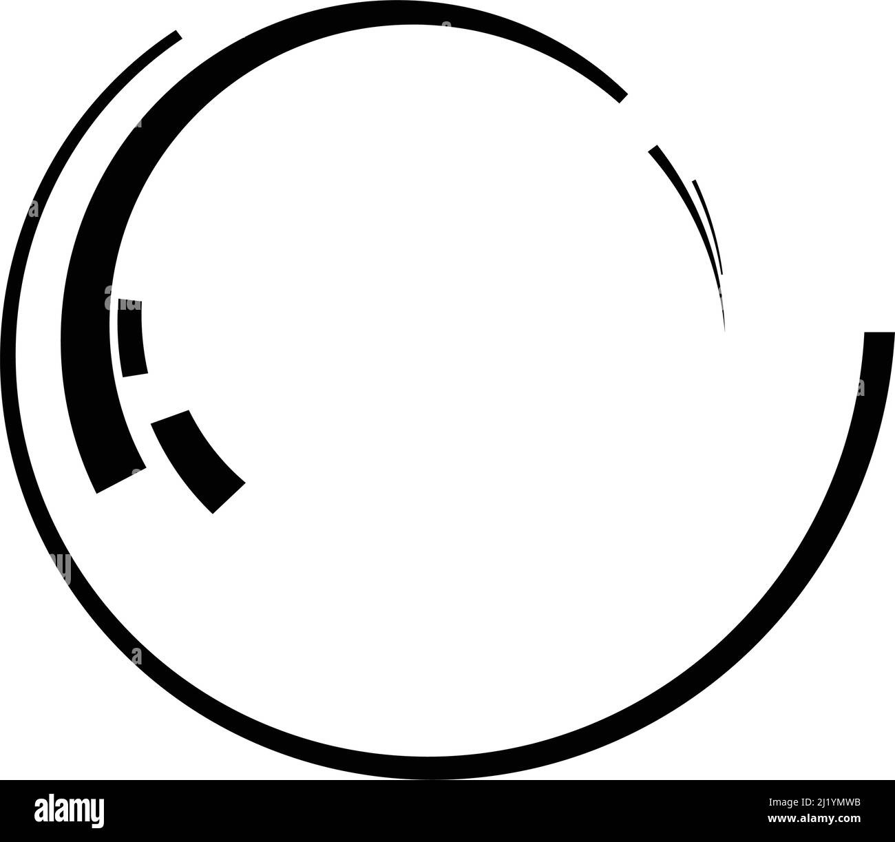 Rotating geometric sci-fi GUI UI hud circle, circular icon, element ...