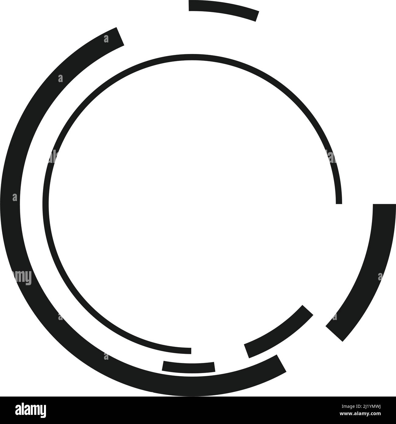Rotating geometric sci-fi GUI UI hud circle, circular icon, element ...