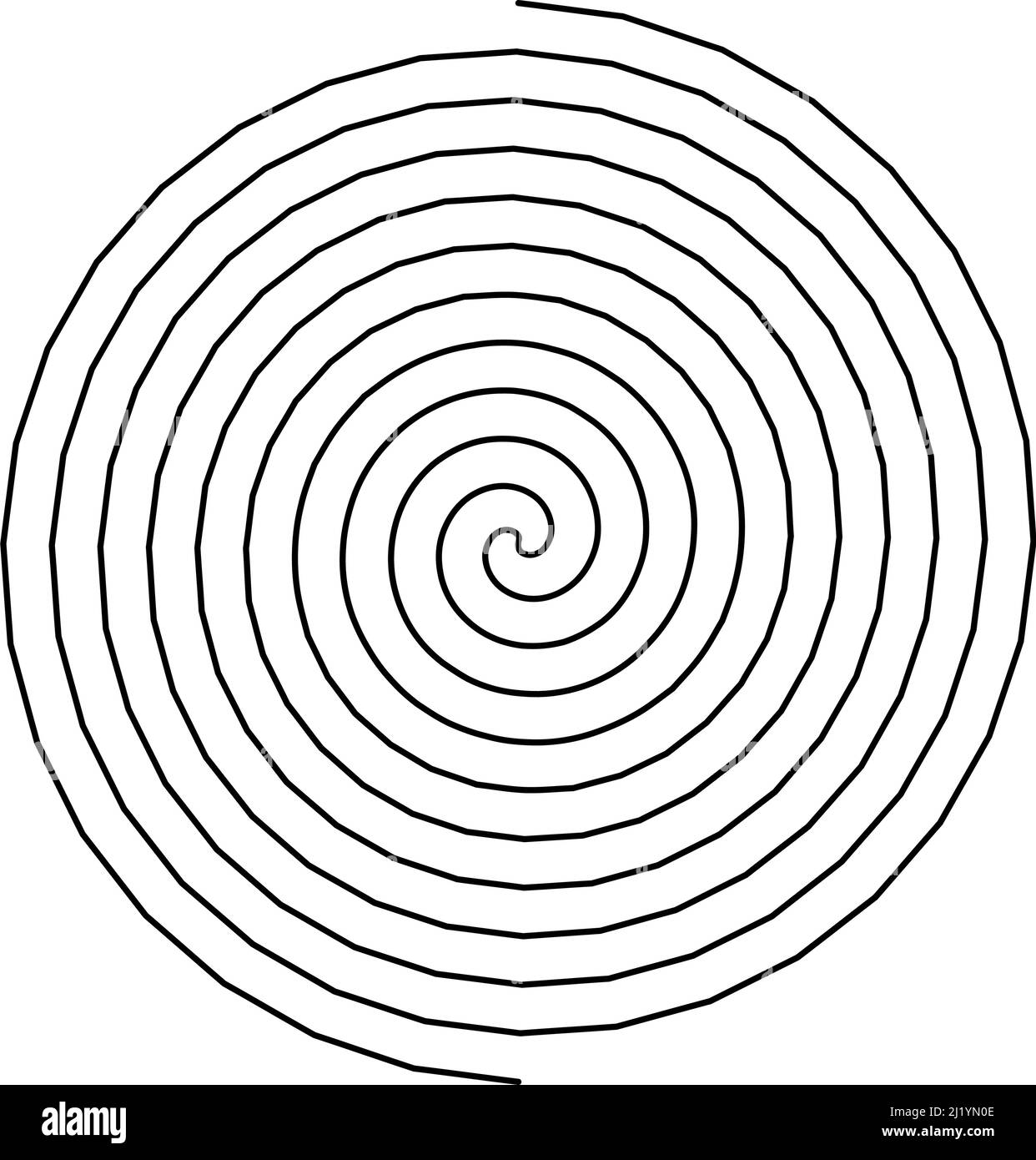 Spiral, swirl, twirl and whirl element. Helix, volute ripple, vortex ...