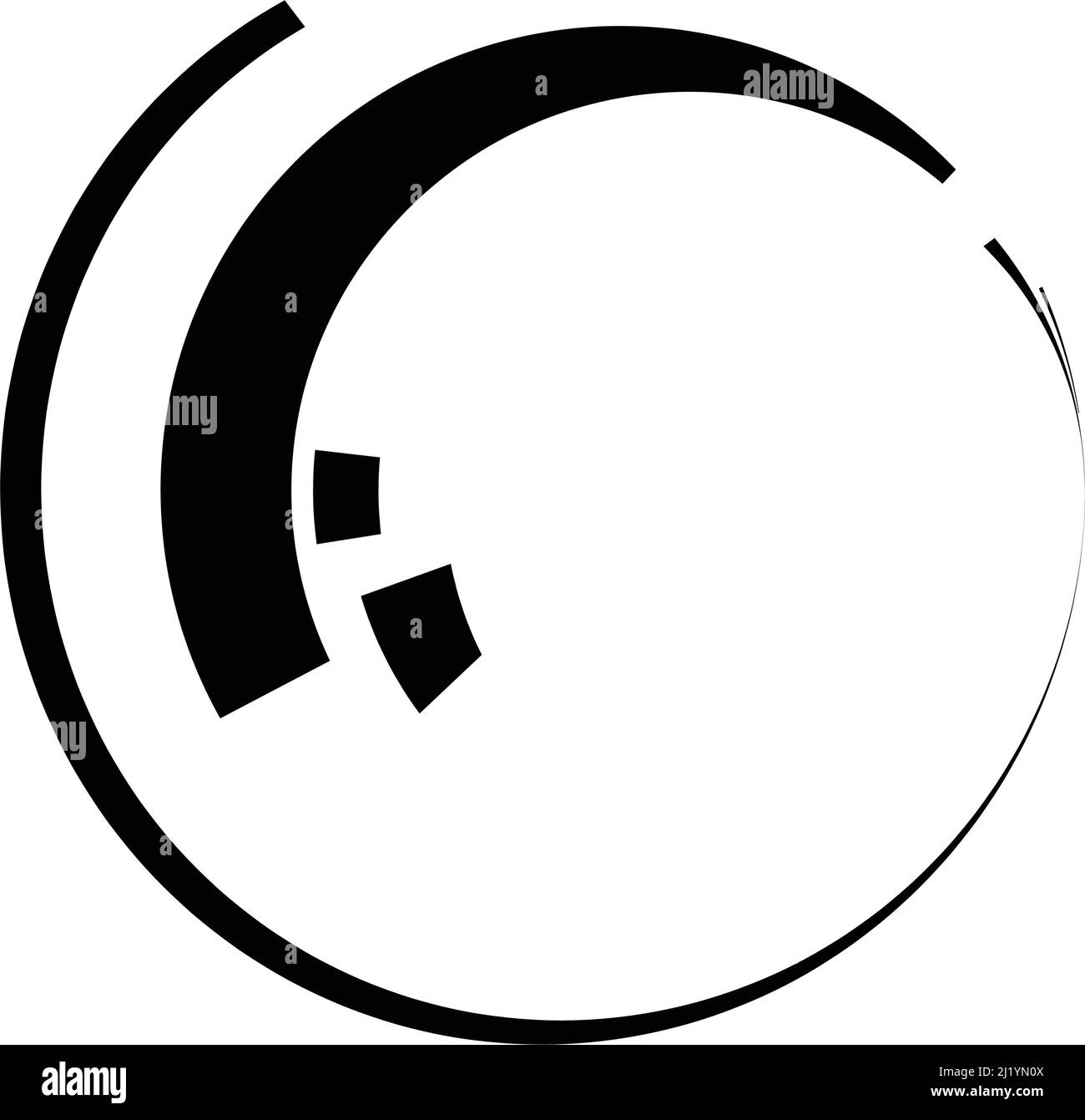Rotating geometric sci-fi GUI UI hud circle, circular icon, element ...