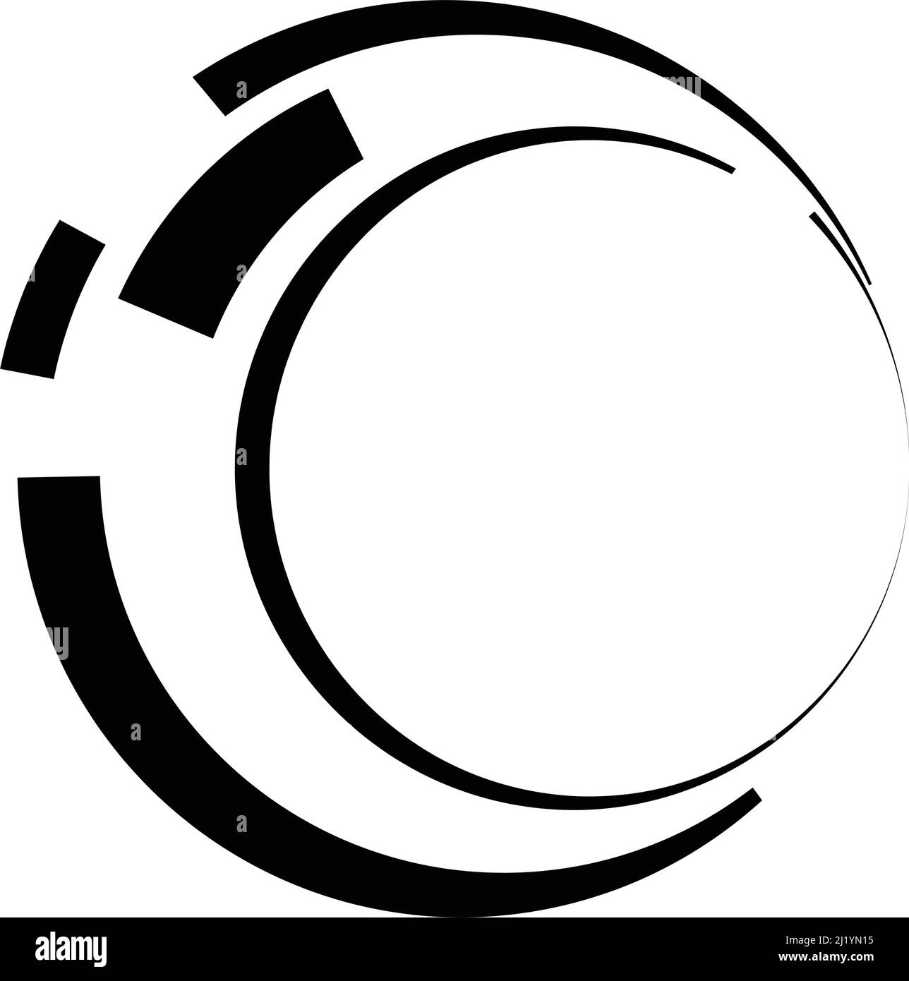 Rotating geometric sci-fi GUI UI hud circle, circular icon, element ...