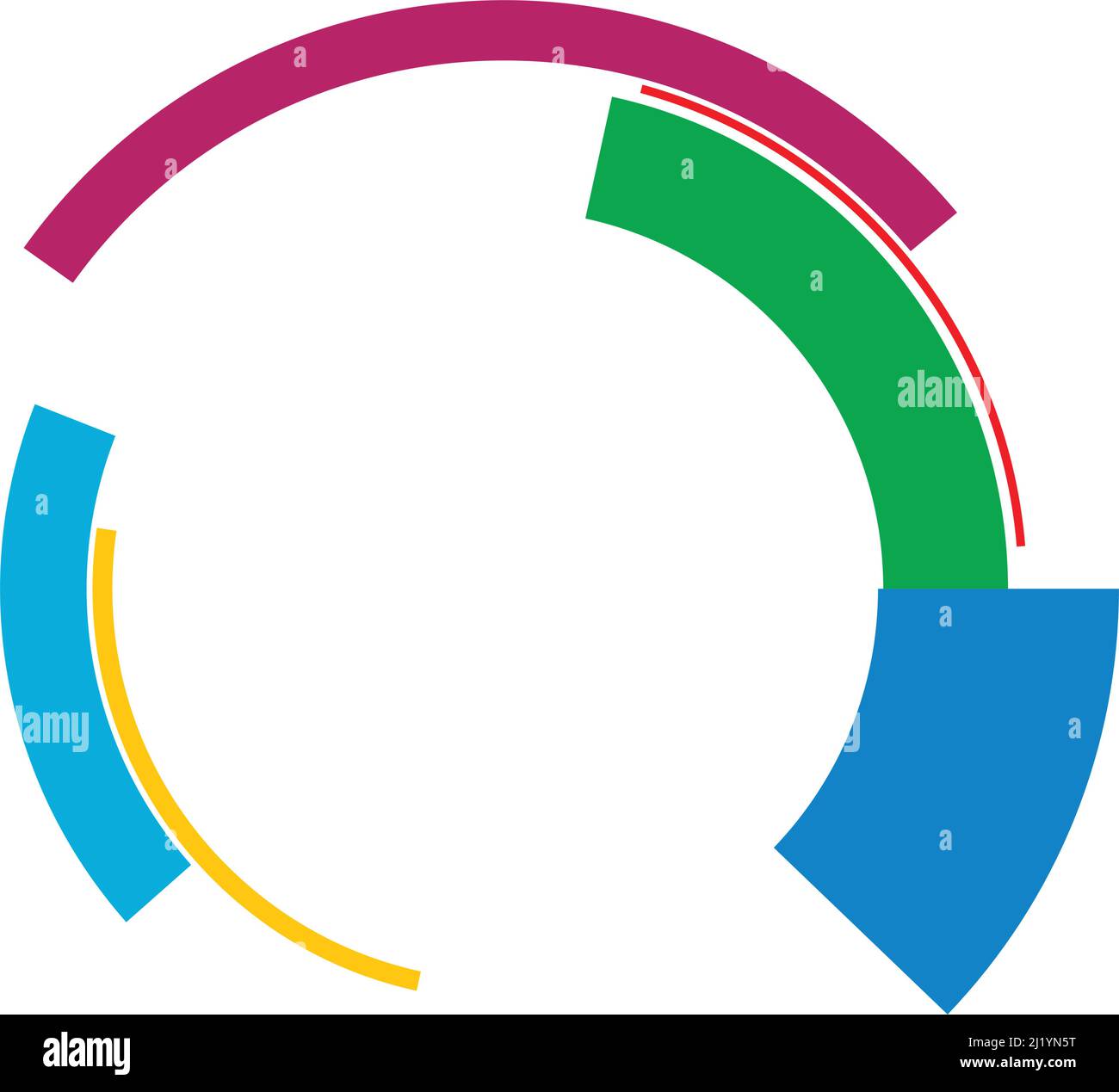 Rotating geometric sci-fi GUI UI hud circle, circular icon, element ...