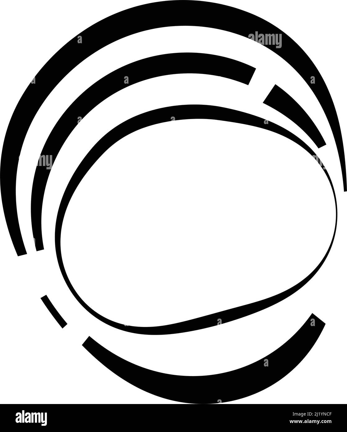 Rotating geometric sci-fi GUI UI hud circle, circular icon, element ...