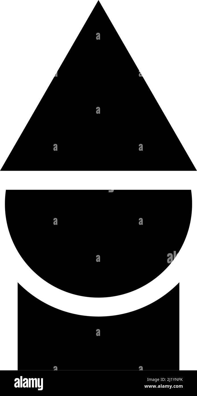 Geometric icon, logo shape with overlapping circle, square and triangle ...