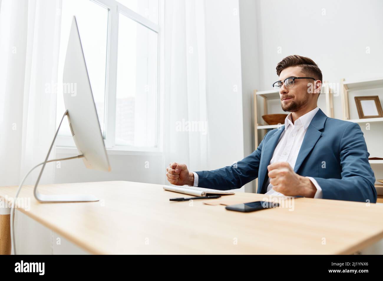 businessmen at the desk in the office an official executive Stock Photo ...