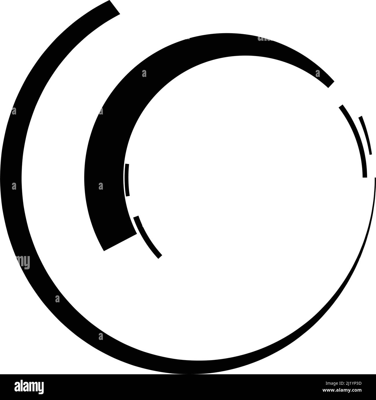 Rotating geometric sci-fi GUI UI hud circle, circular icon, element ...