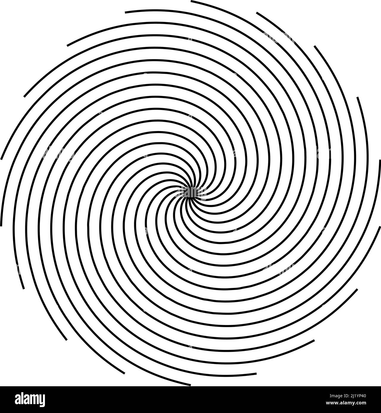 Spiral, swirl, twirl and whirl element. Helix, volute ripple, vortex ...