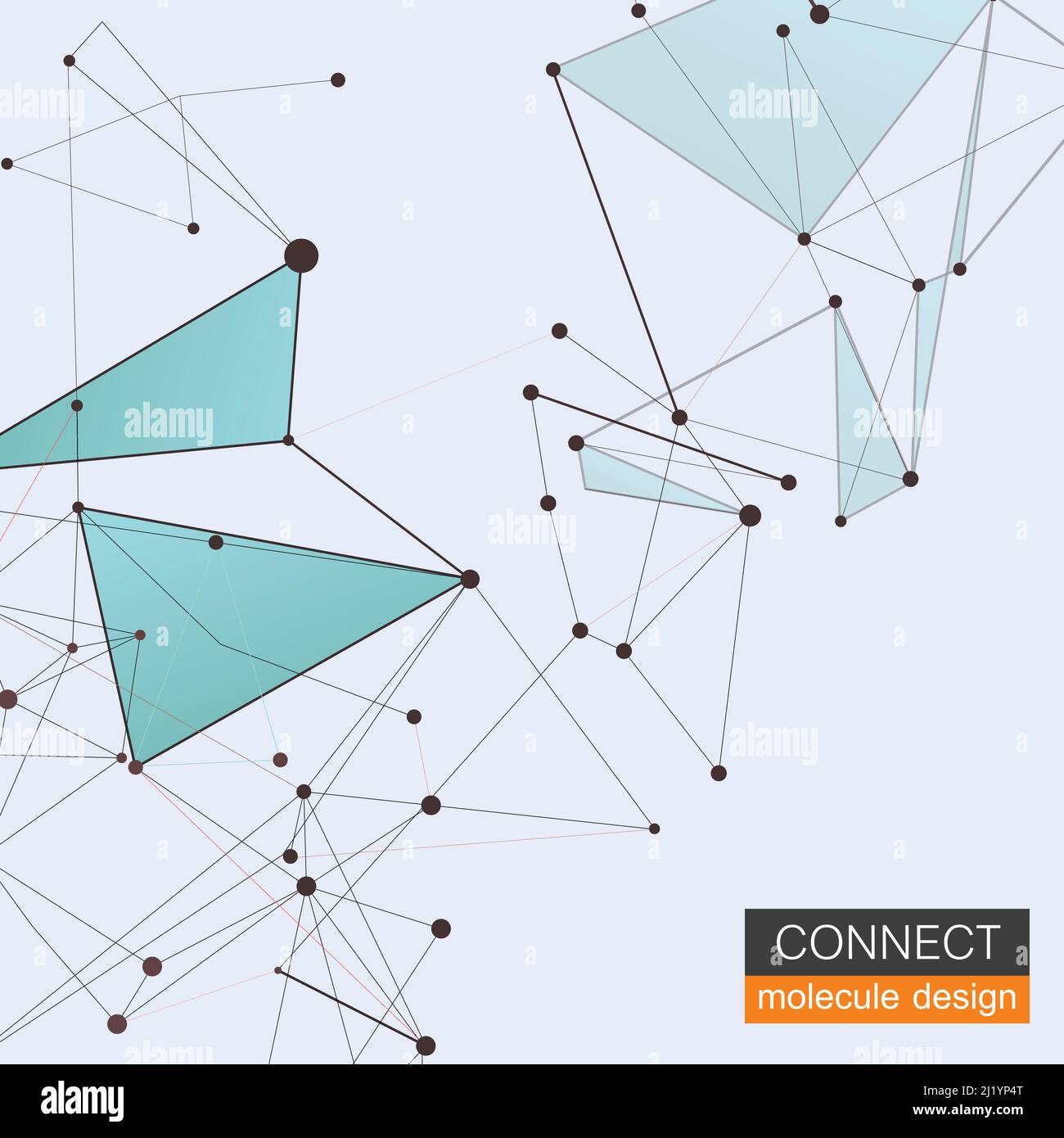 Abstract polygonal technology background with connecting dots and lines ...