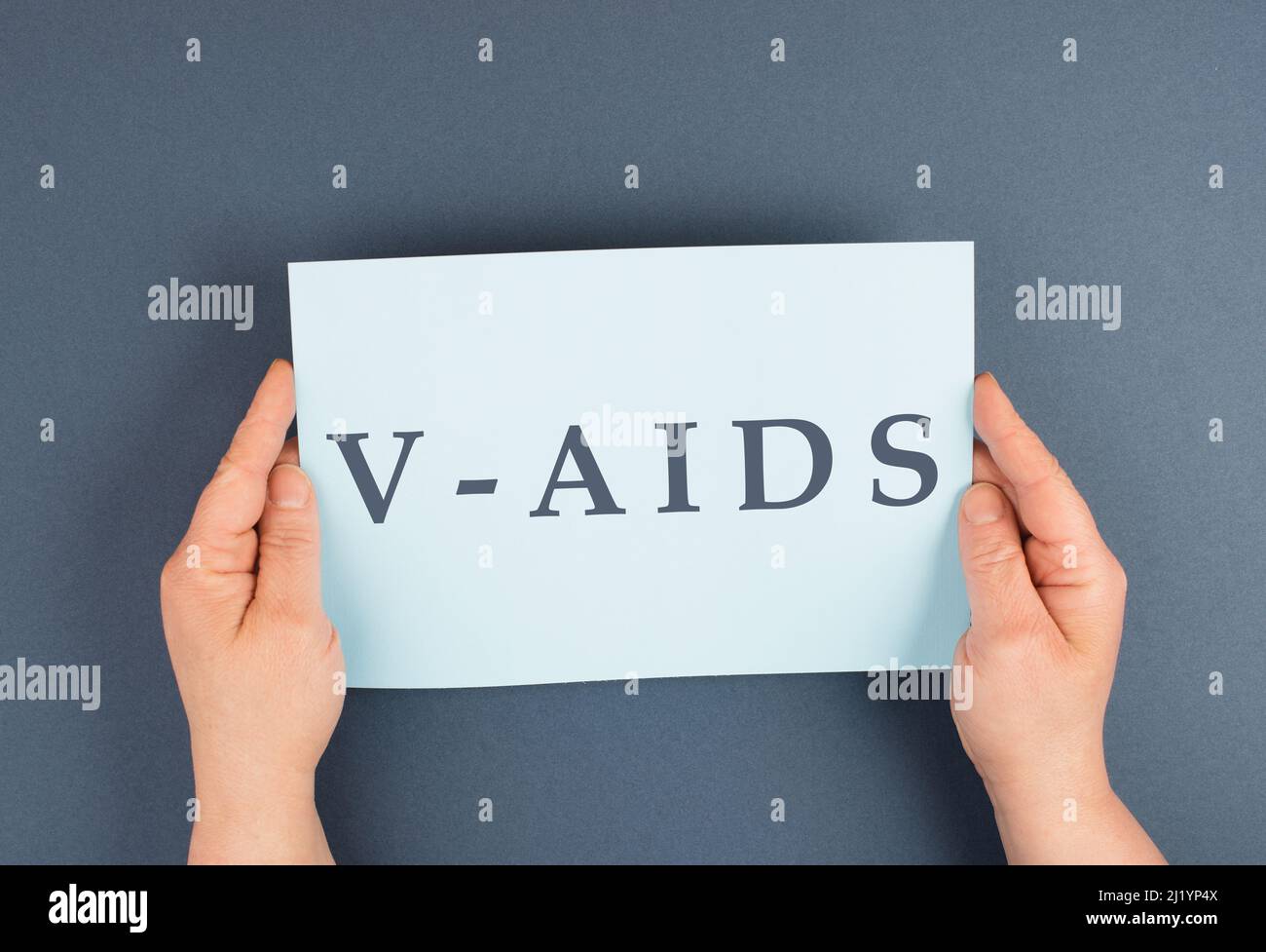The word v-aids is standing on a paper, new autoimmune disease caused ...
