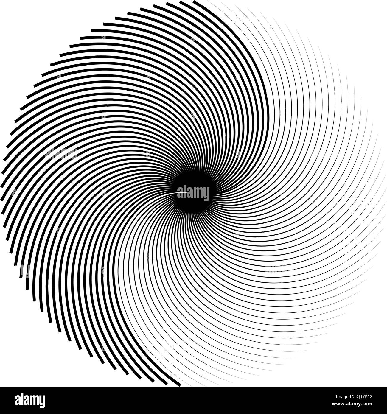 Spiral, swirl, twirl and whirl element. Helix, volute ripple, vortex ...