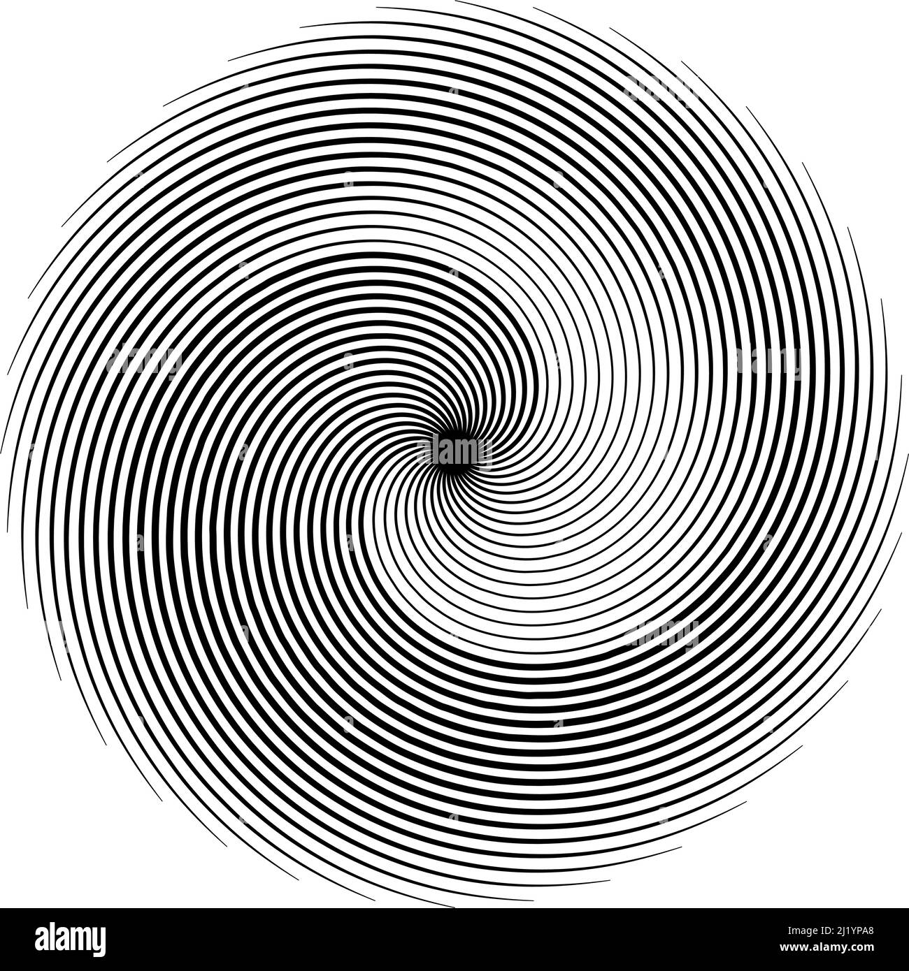 Spiral, swirl, twirl and whirl element. Helix, volute ripple, vortex ...