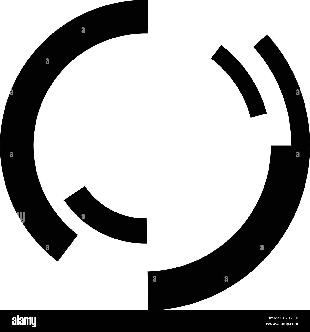 Rotating geometric sci-fi GUI UI hud circle, circular icon, element ...