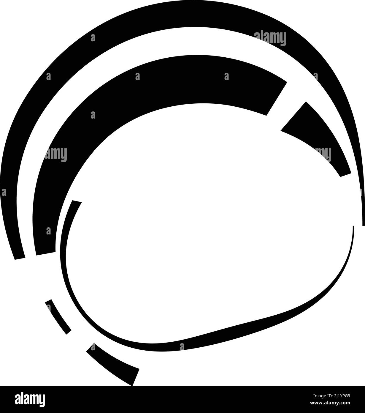 Rotating geometric sci-fi GUI UI hud circle, circular icon, element ...