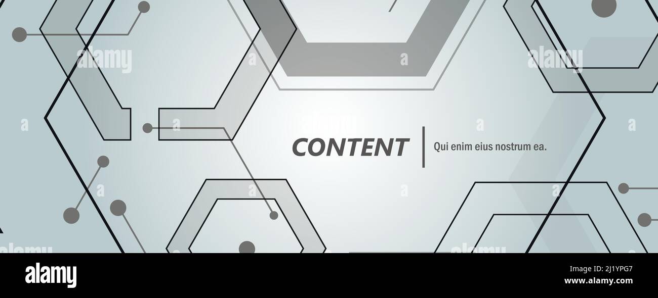 Vector connected hexagon banner design. Geometric abstract background ...