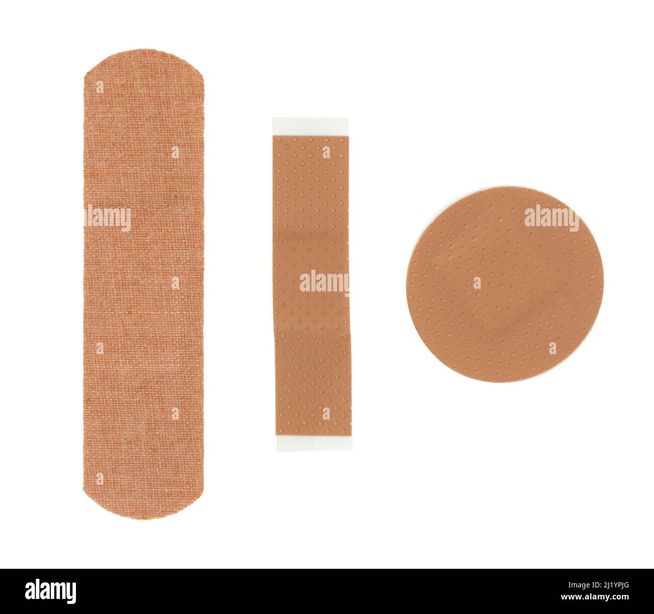 top view different medical plaster isolated on white background ...